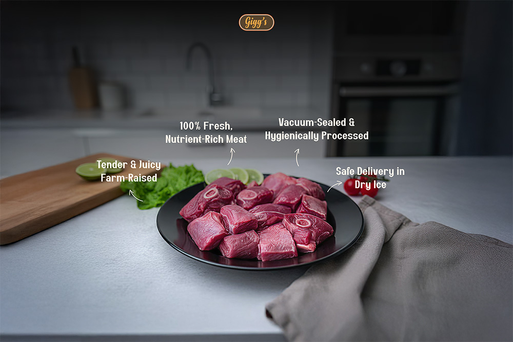 Mutton Curry Cut ( Raan, Puth, Chap & Nalli)-F - Gigg's Meat